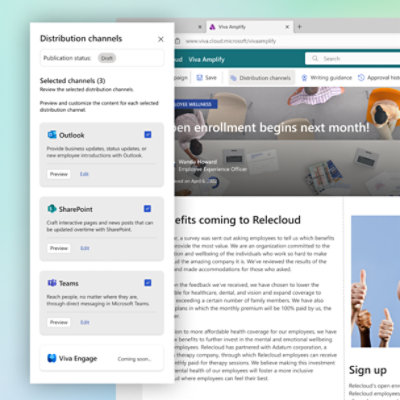 Employee Communication Management | Microsoft Viva Amplify