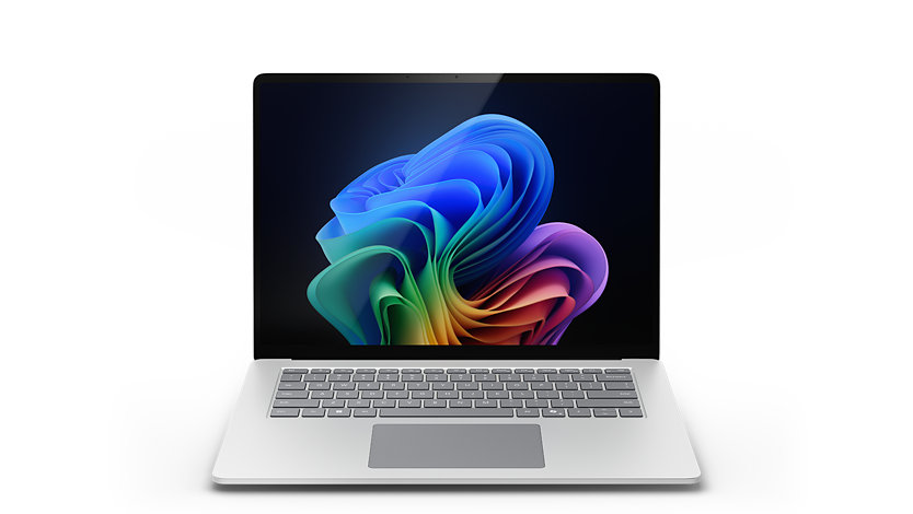 Un Surface Laptop pour les entreprises, Copilot+ PC (Snapdragon), en couleur Platine. 