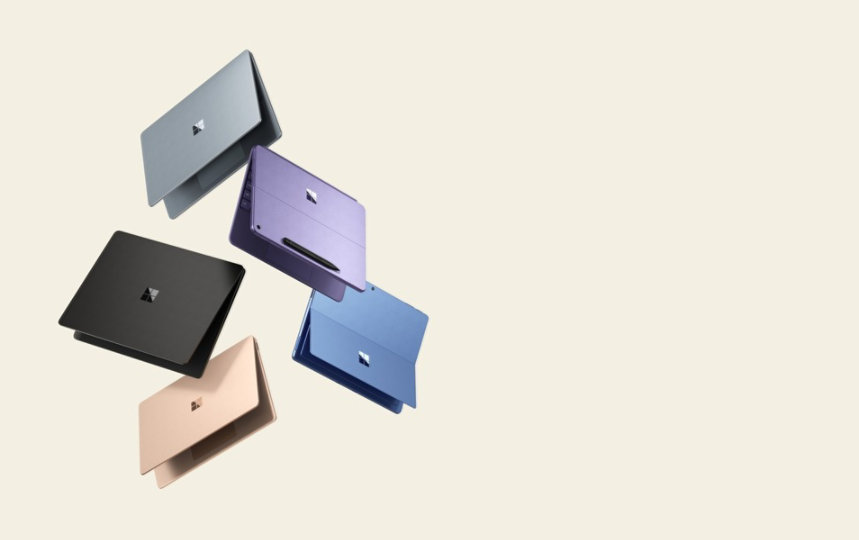 Family device images with back cover view.